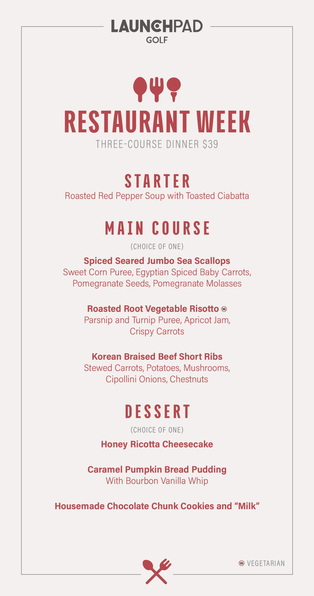 Savor Restaurant Week at LaunchPad Golf - LaunchPad Golf